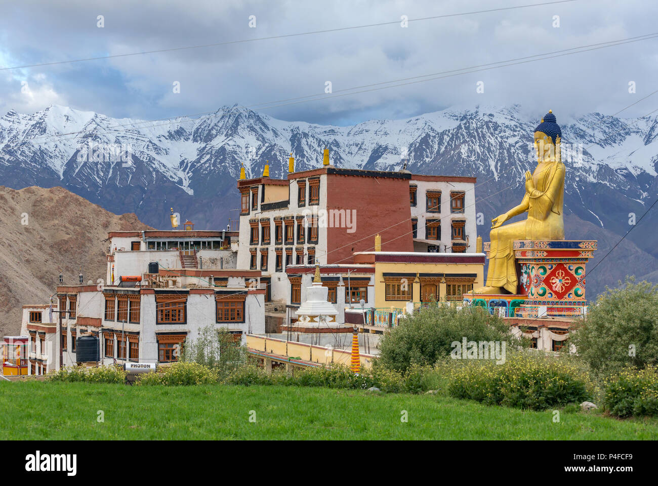 The Statue of Maitreya at Likir Gompa (Monastery) in Ladakh, India ...