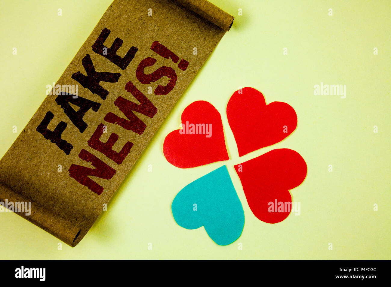 Writing note showing Fake News Motivational Call. Business photo ...