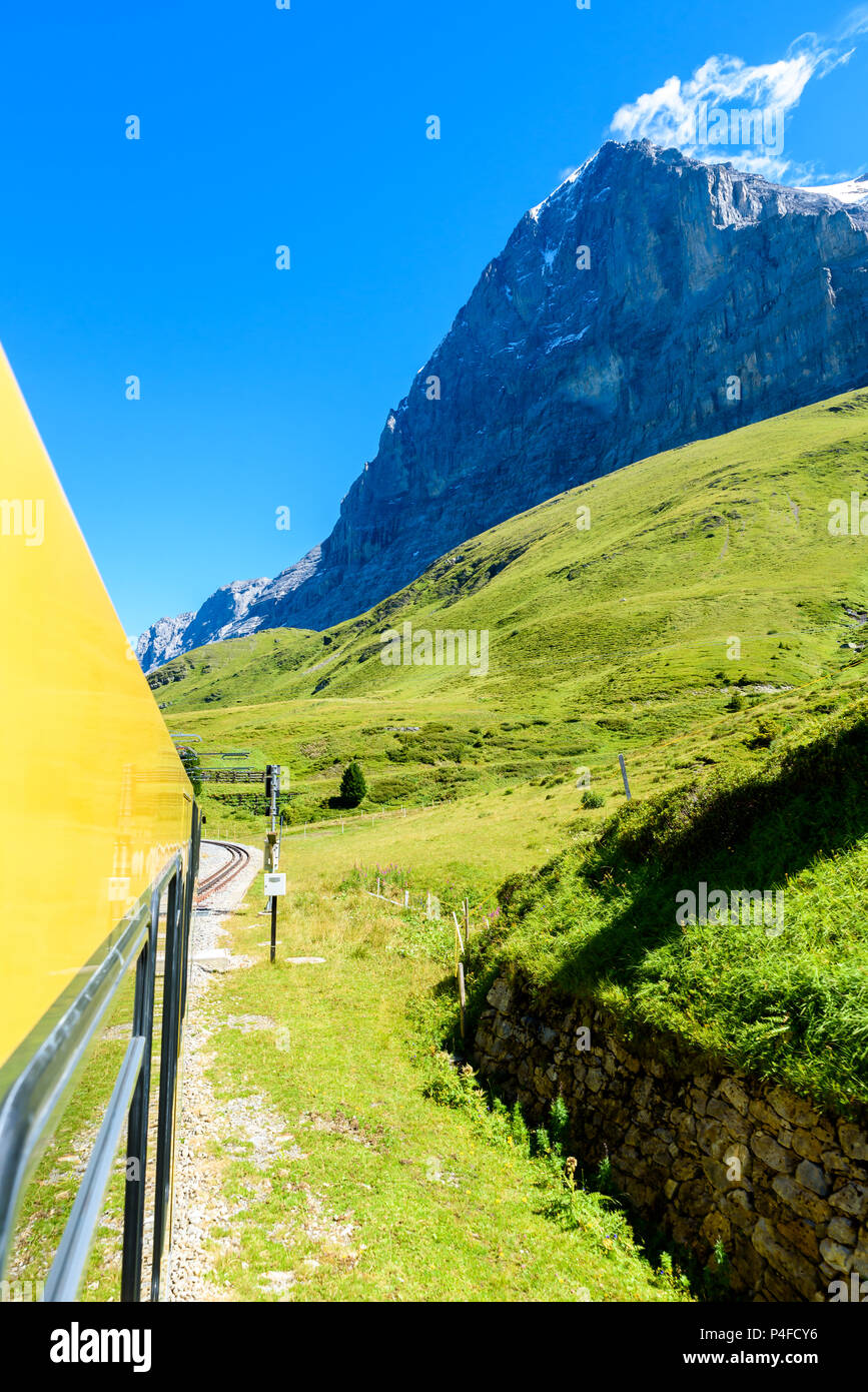 Famous train between Grindelwald and the Jungfraujoch station - railway ...