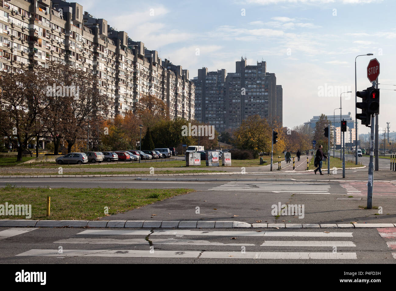 Belgrade, Serbia, prefabricated housing estate in Blok 23 in New ...