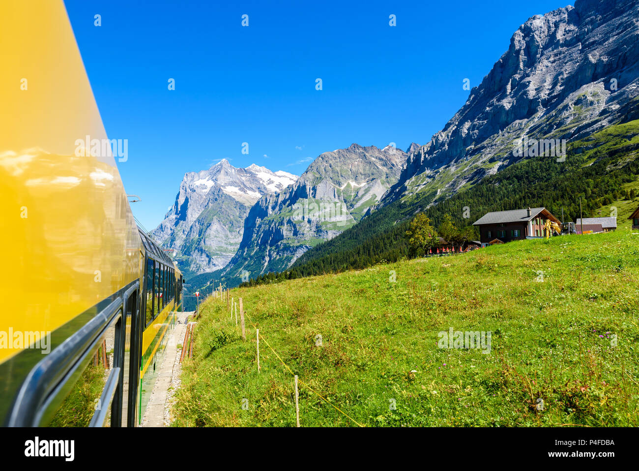 Famous train between Grindelwald and the Jungfraujoch station - railway ...