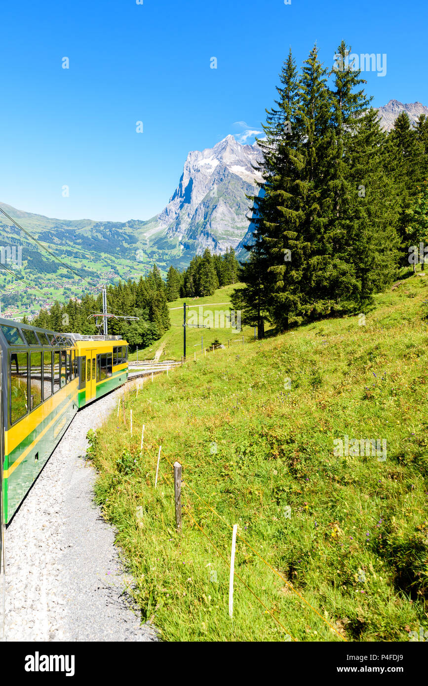 Famous train between Grindelwald and the Jungfraujoch station - railway ...