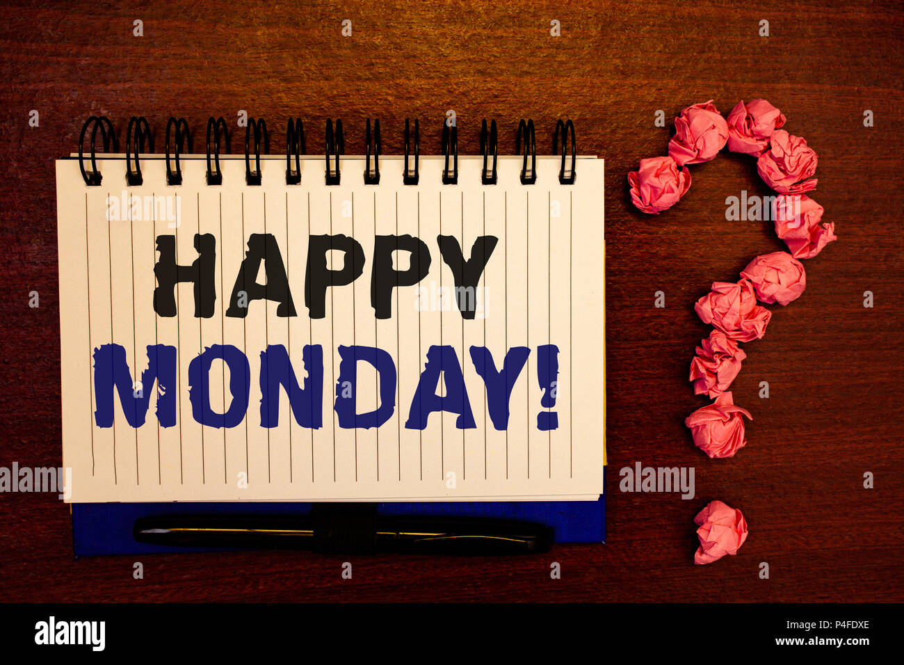 Handwriting textss writing Happy Monday Motivational Call. Concept ...