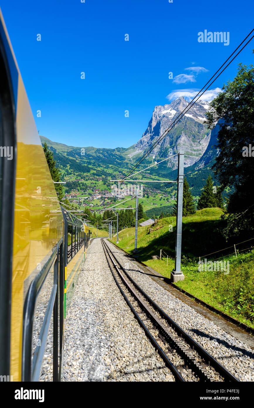 Famous train between Grindelwald and the Jungfraujoch station - railway ...