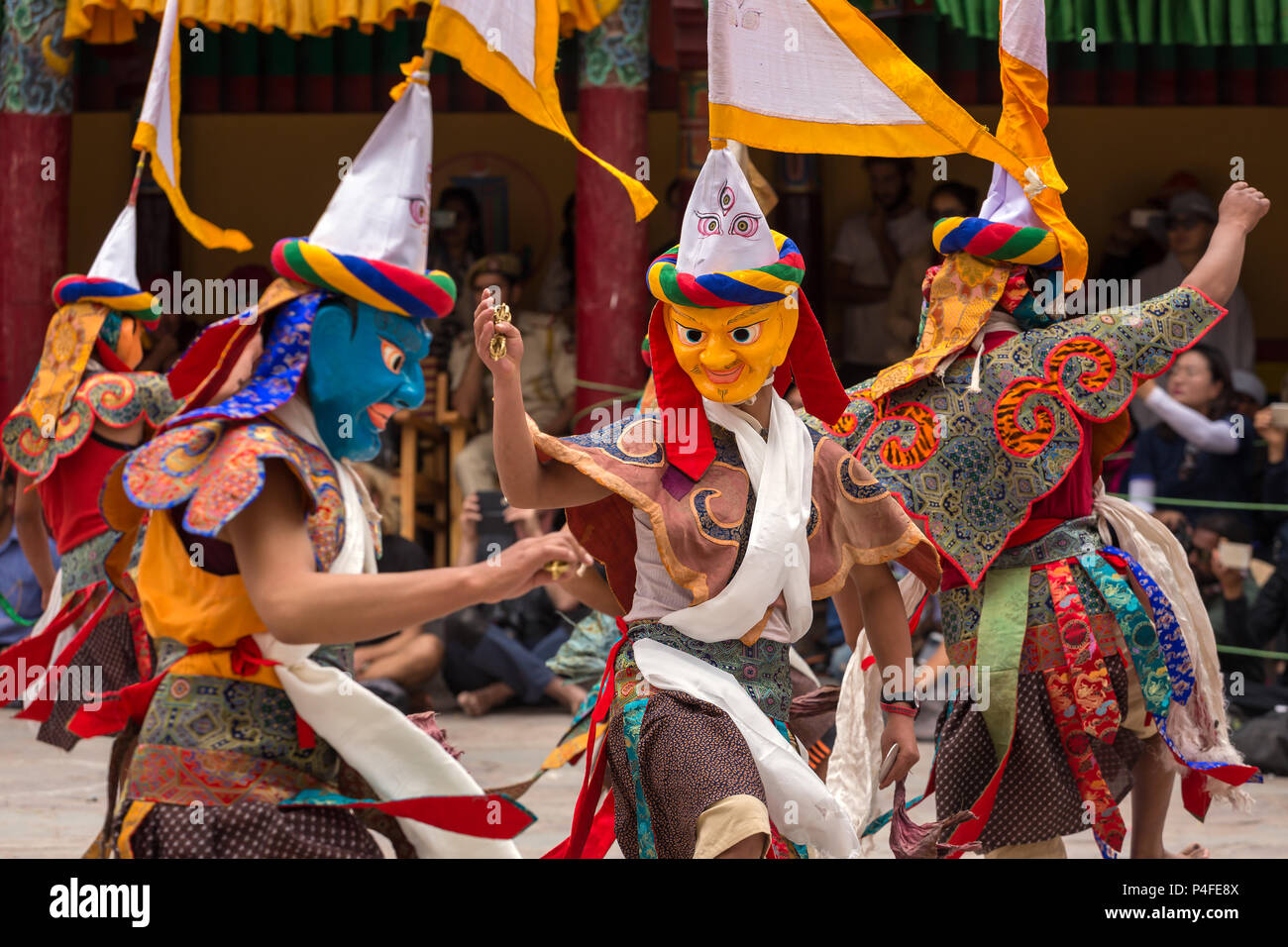 Ladakh, India - July 4, 2017: Hemis Tsechu, a Tantric Buddhist ceremony ...