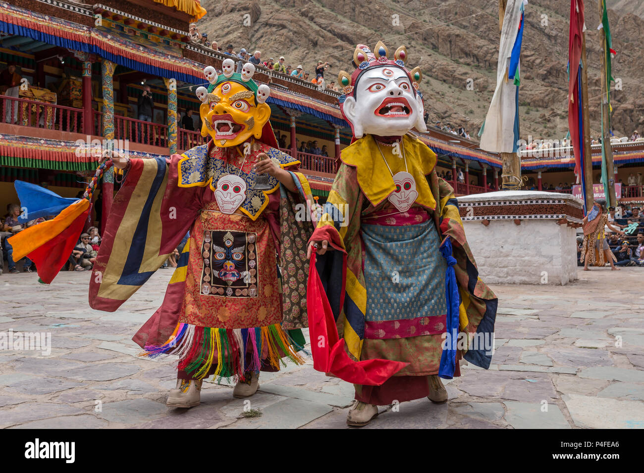 Ladakh, India - July 4, 2017: Hemis Tsechu, a Tantric Buddhist ceremony ...