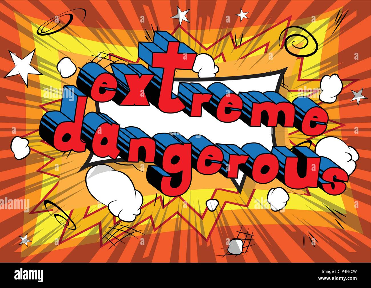 Extreme Dangerous - Comic book word on abstract background Stock Vector ...