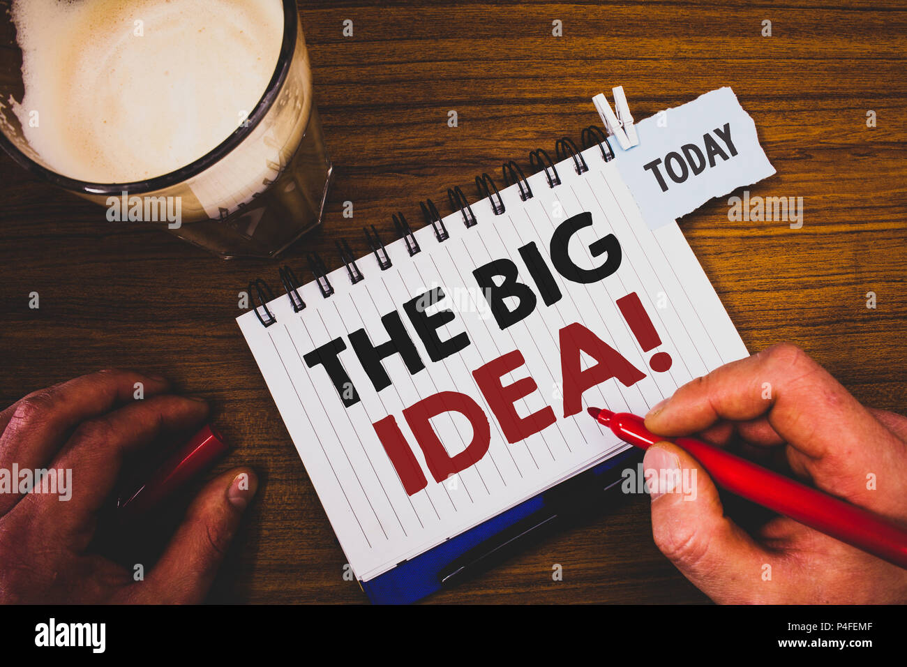 Handwriting textss writing The Big Idea Motivational Call. Concept ...