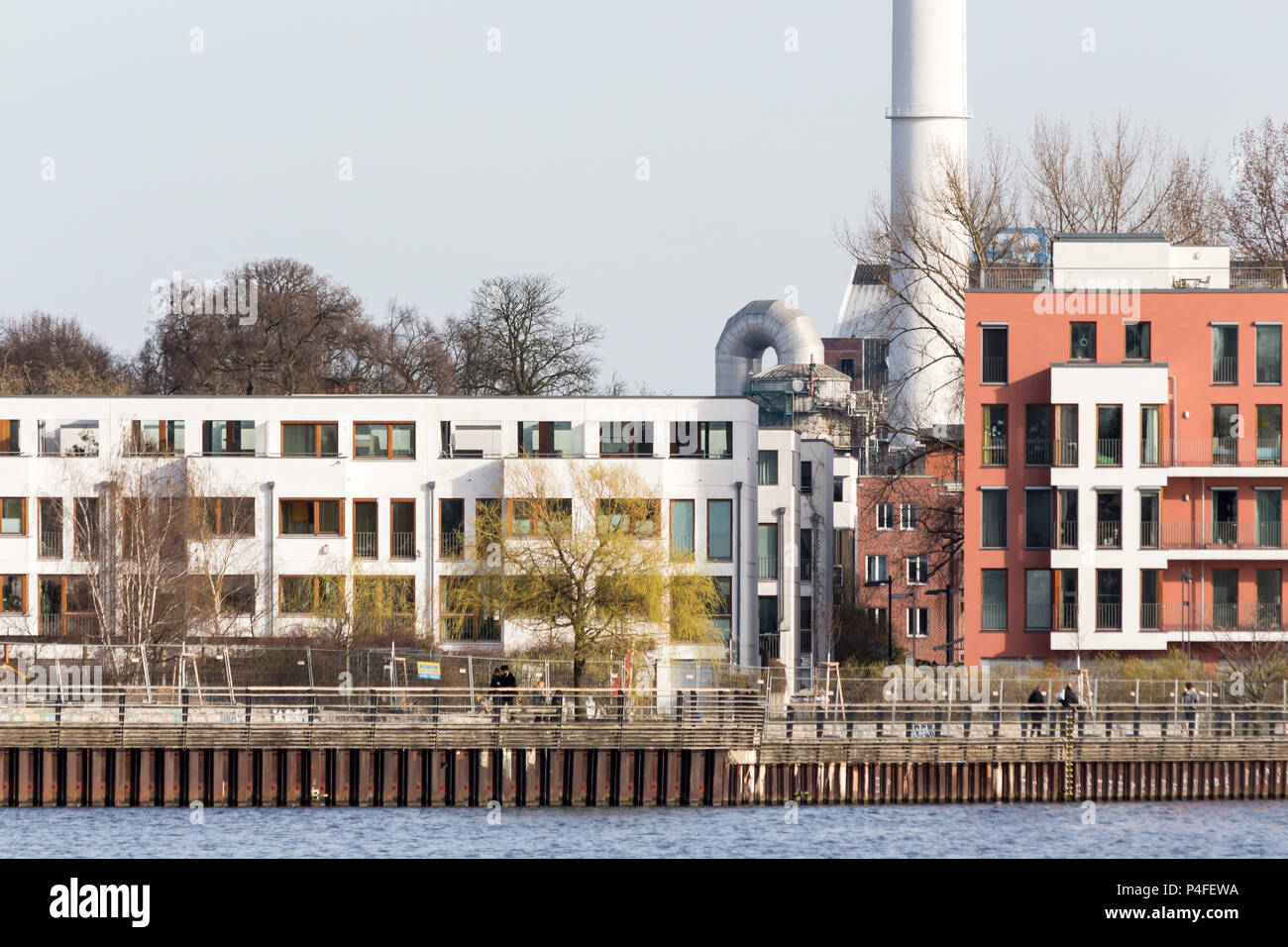 Berlin, Germany, row houses in the Rummelsburger bay Stock Photo - Alamy