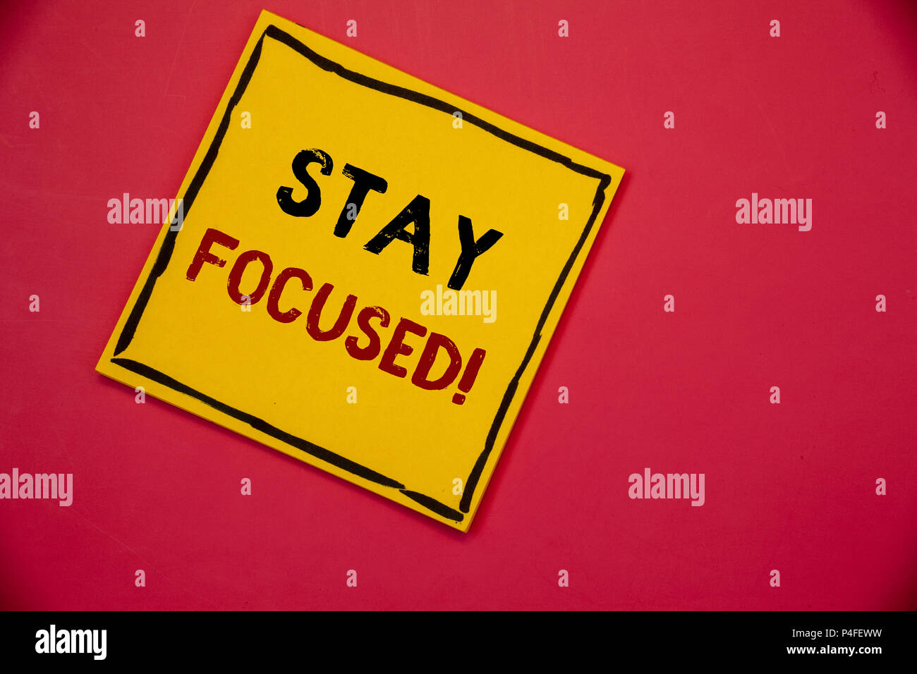 Handwriting texts writing Stay Focused Motivational Call. Concept ...