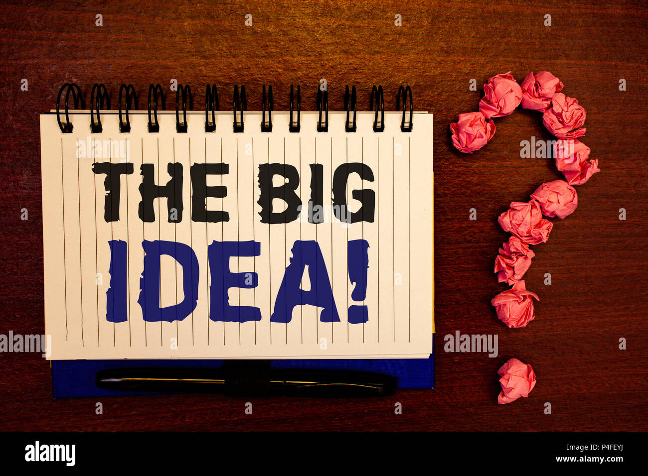 Handwriting textss writing The Big Idea Motivational Call. Concept ...