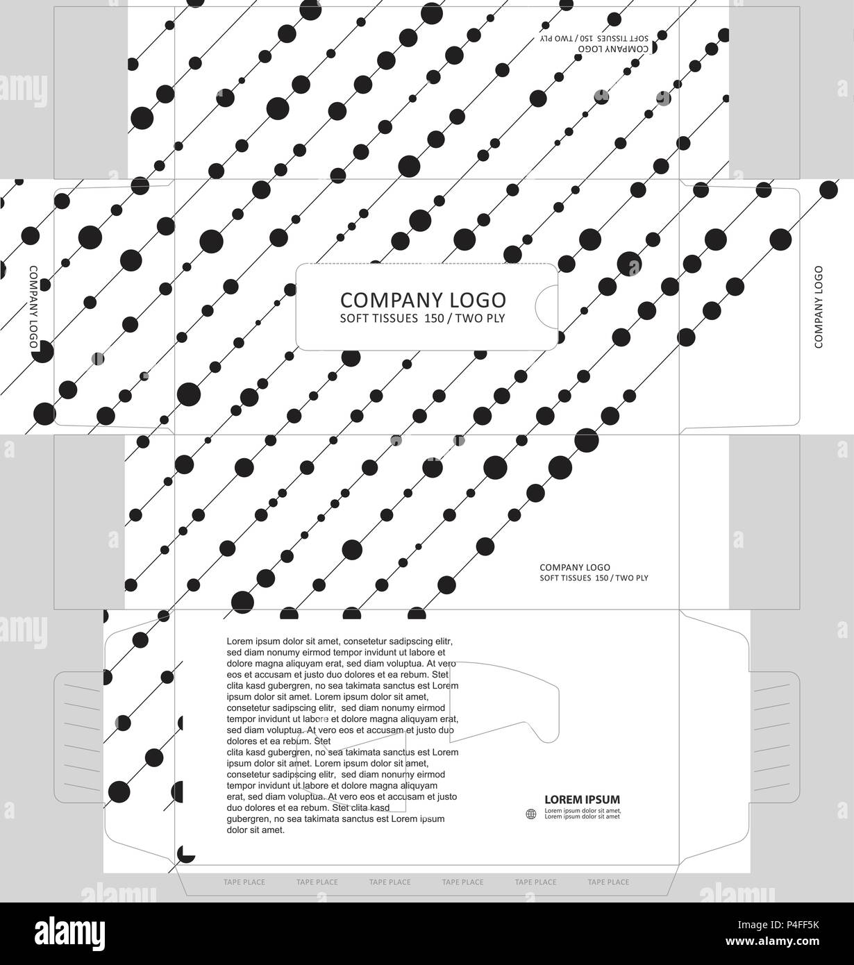 Abstract tissue box concept, template for business purpose, place your ...