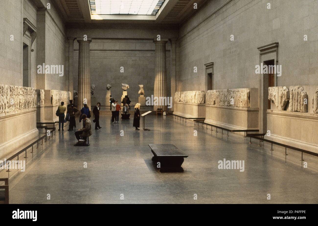 VISTA DE LA SALA CON ESCULTURAS DEL PARTENON- FRISO. Author: Phidias ...