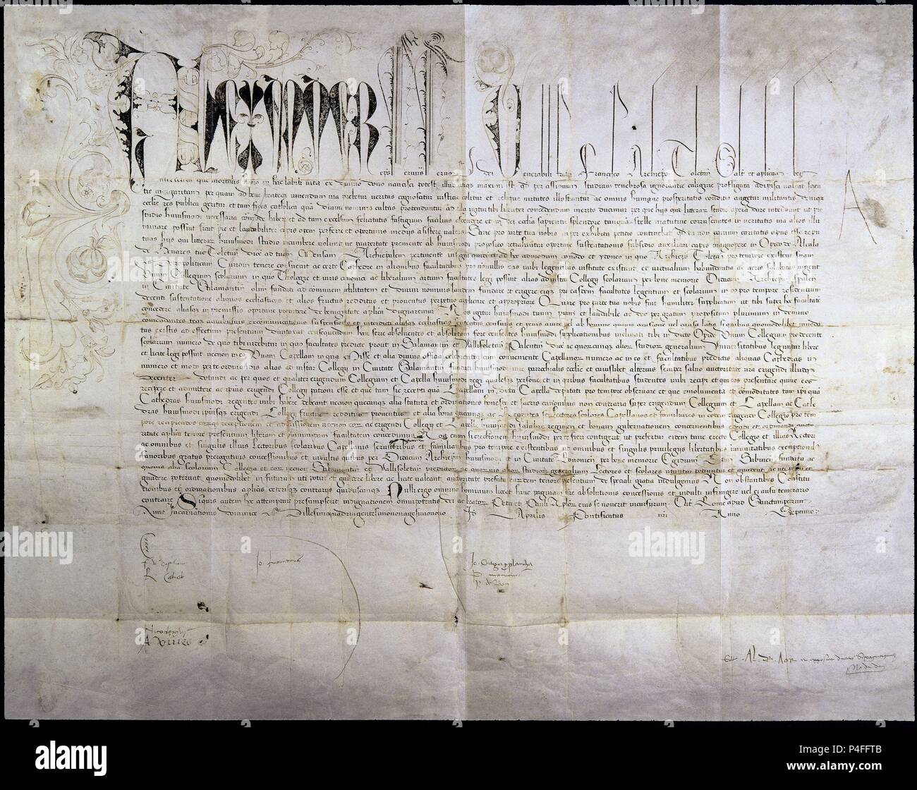 CARTA BULADA EN LA QUE ALEJANDRO VI AUTORIZA LA FUNDACION DE UN COLEGIO ...