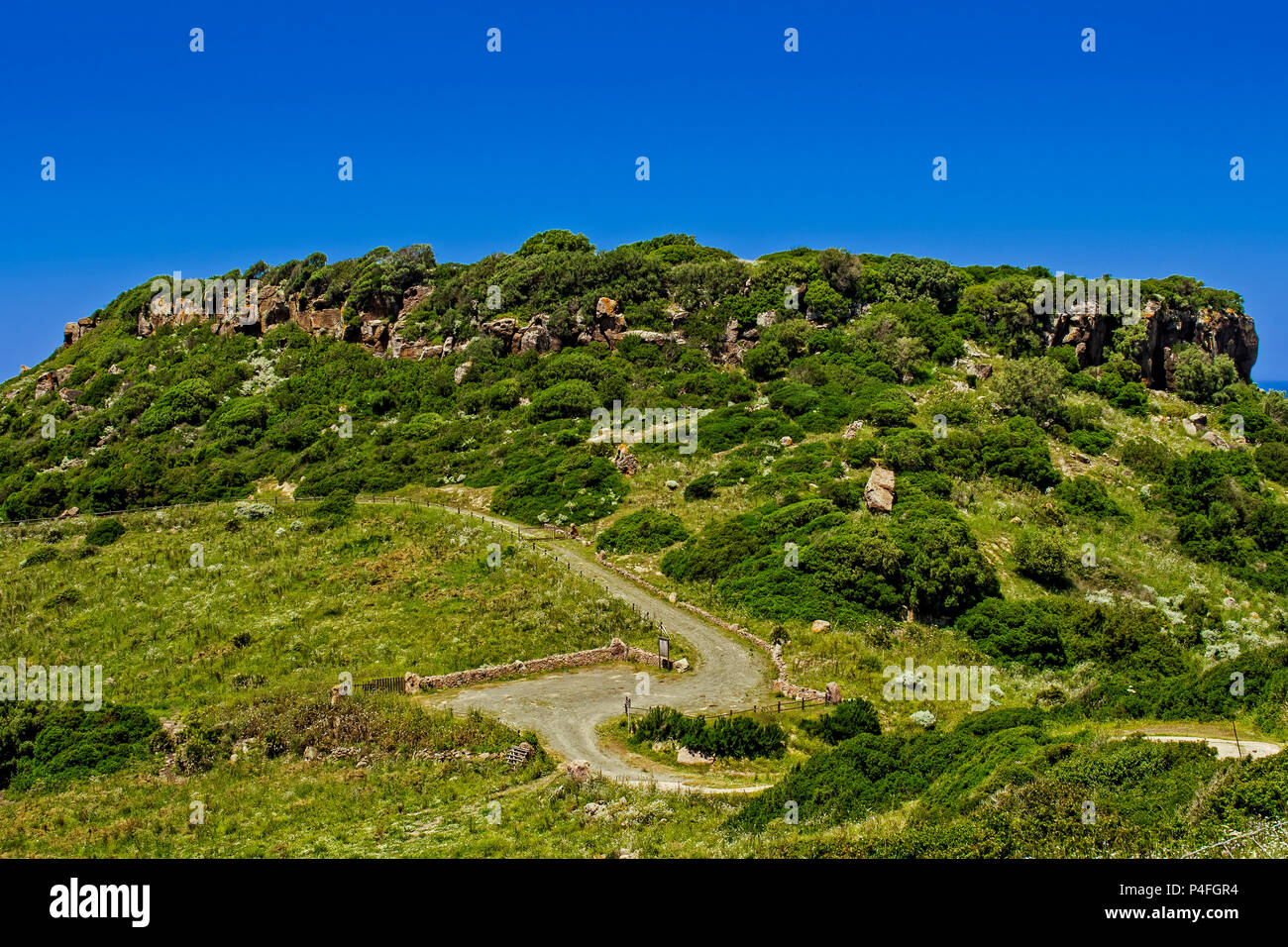 Italy Sardinia Anglona Nuraghic fortress of Monte S. Elias near ...