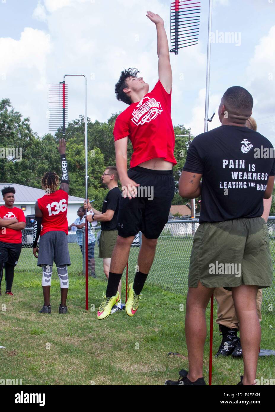 An attendant of the United States Marine Corps Sports Leadership ...
