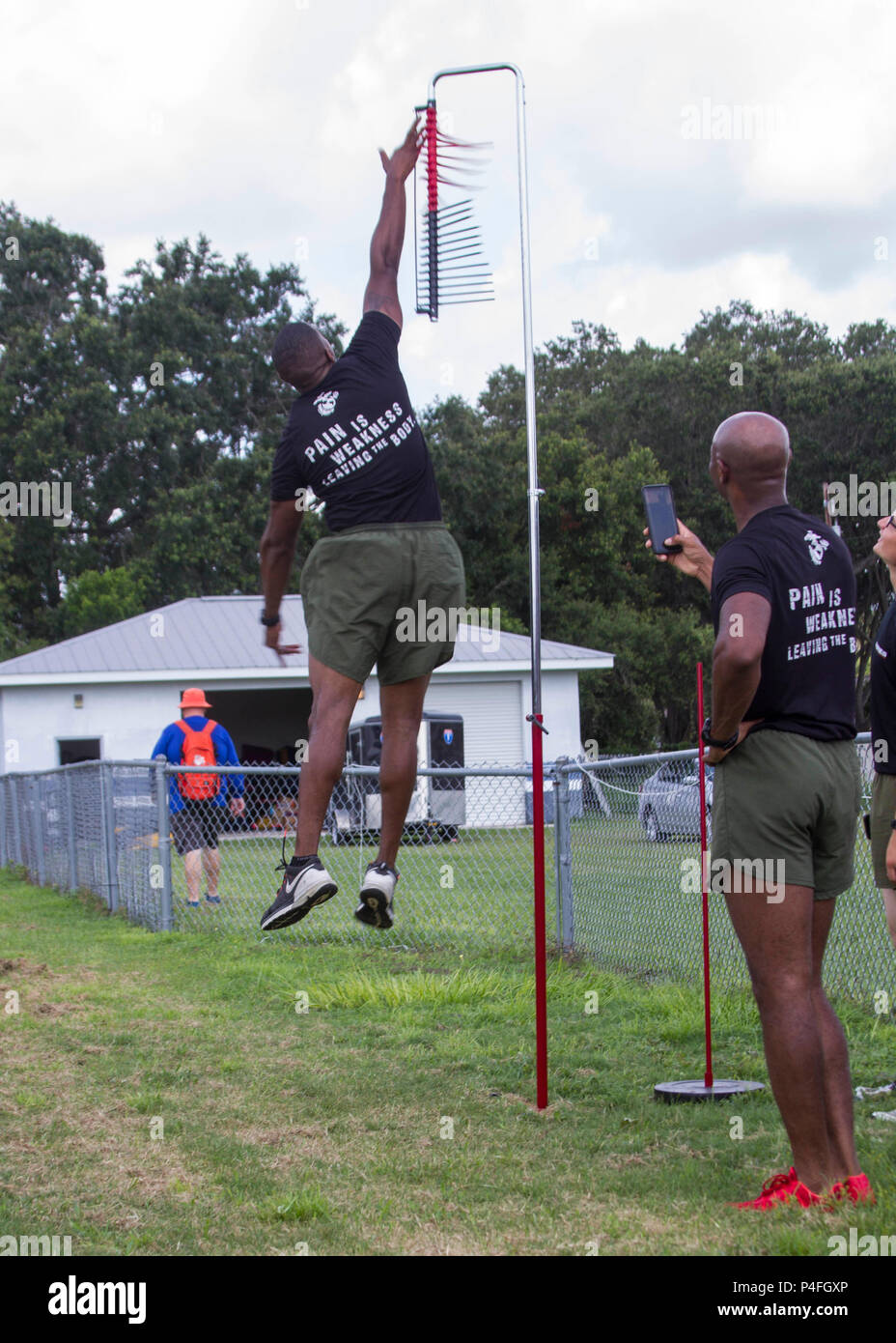 An attendant of the United States Marine Corps Sports Leadership ...