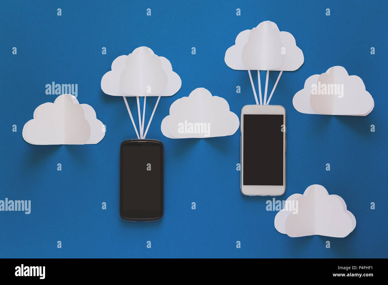 Network connection and cloud storage technology concept. Data ...