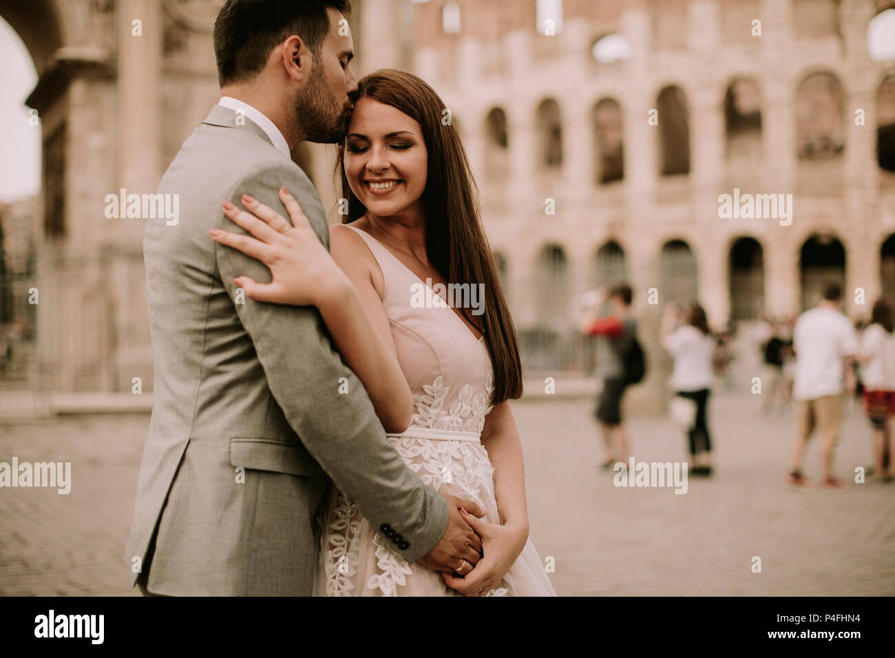 Young romantic couple in rome hi-res stock photography and images - Alamy