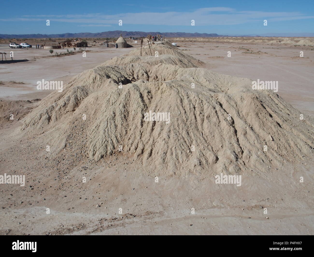 Moroccan panorama of Ketthara, a water well at african Sahara desert ...