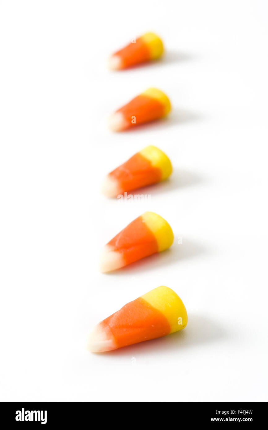 Typical halloween candy corn pattern isolated on white background Stock ...