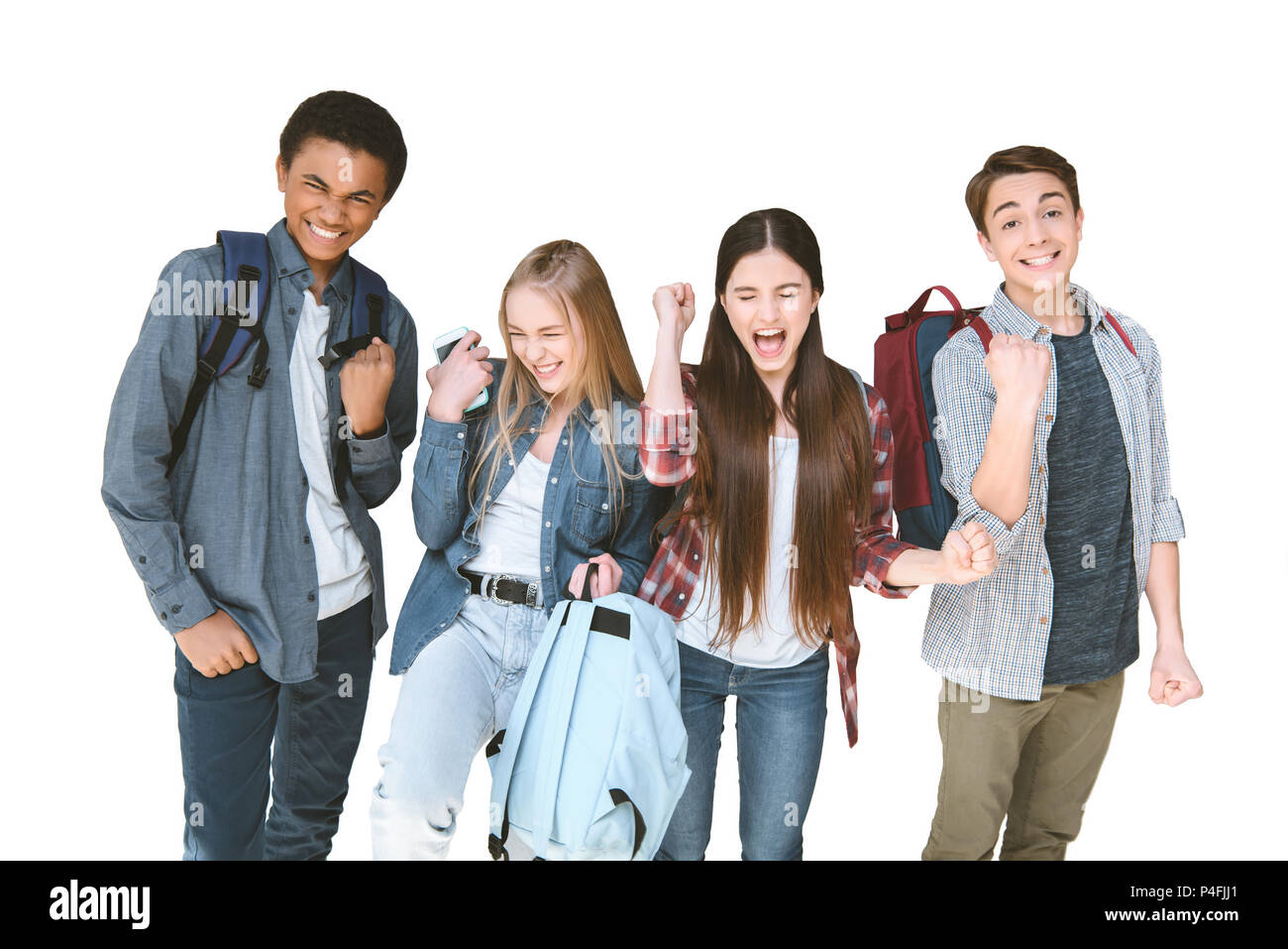 Excited students hi-res stock photography and images - Alamy