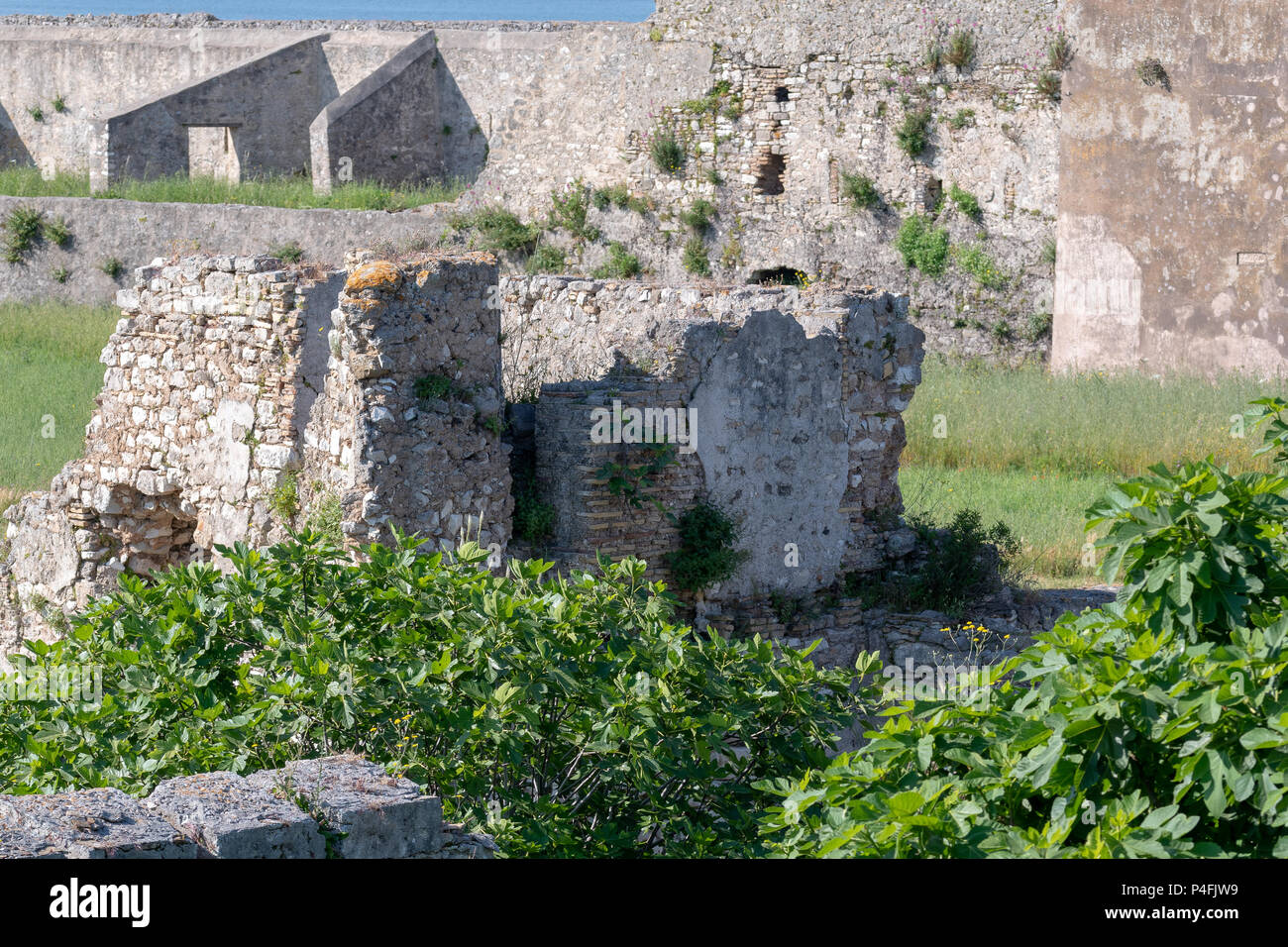 The ruins of Santa Maura Castle Stock Photo - Alamy