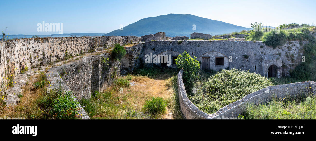 The ruins of Santa Maura Castle Stock Photo - Alamy