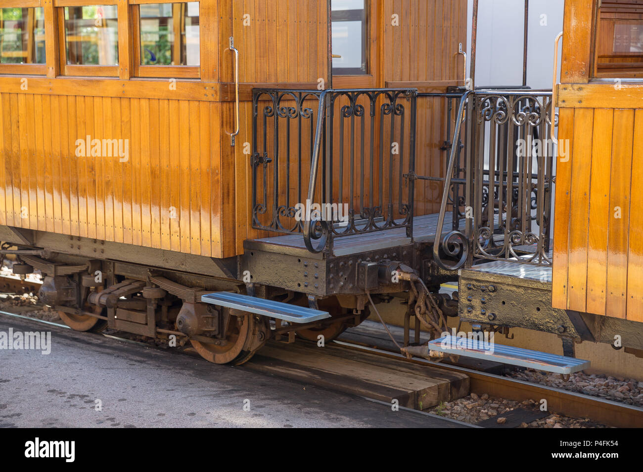 The old Soller railway in Palma Majorca Spain Stock Photo - Alamy