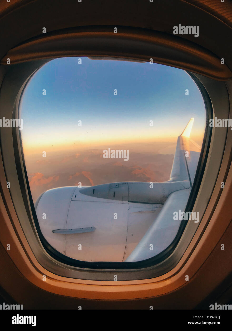 view through the airplane window Stock Photo - Alamy