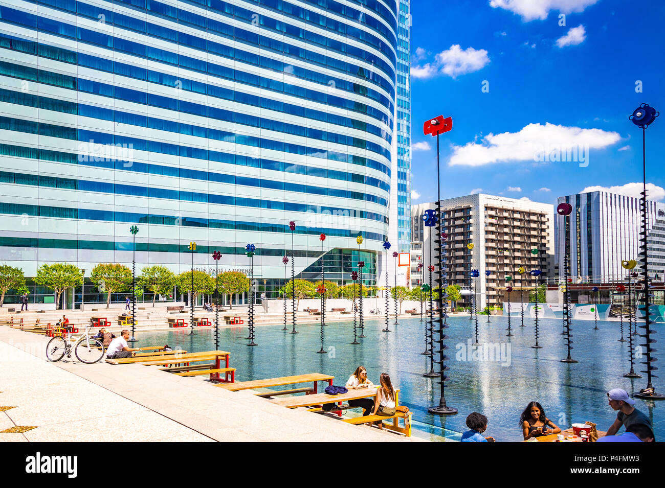 "Le Bassin de Takis" by Greek artist Takis is a colourful piece of art ...