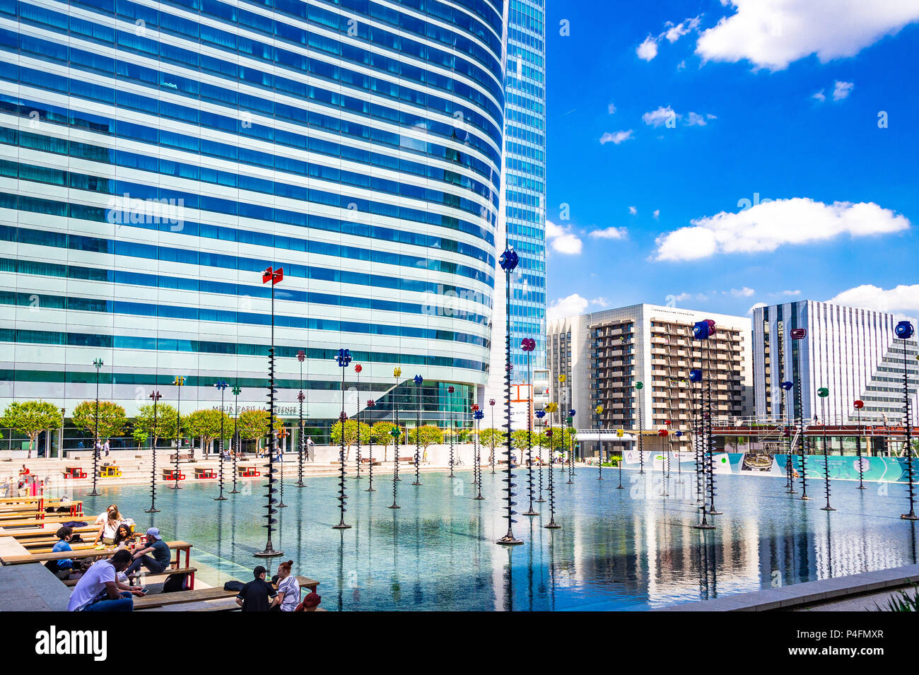 "Le Bassin de Takis" by Greek artist Takis is a colourful piece of art ...