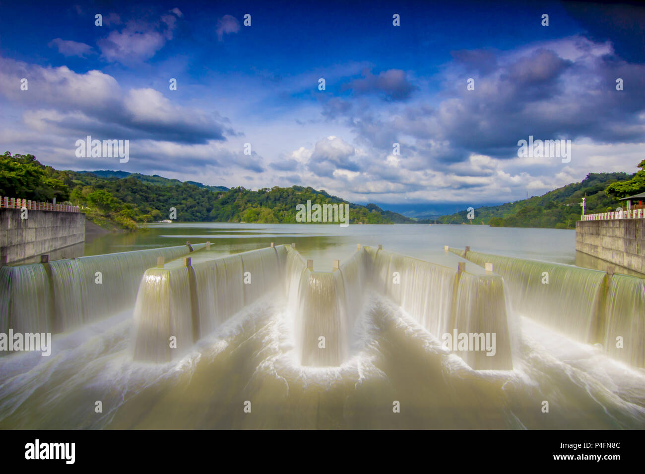 check dam with skyline Stock Photo - Alamy