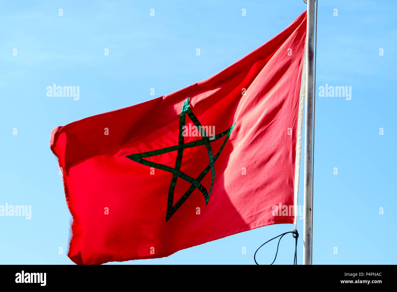 The Moroccan flag Stock Photo - Alamy