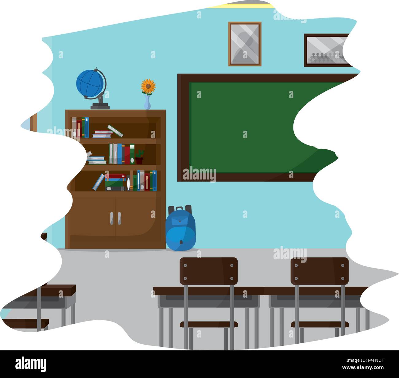 education school utensils in the classroom knowledge Stock Vector Image ...