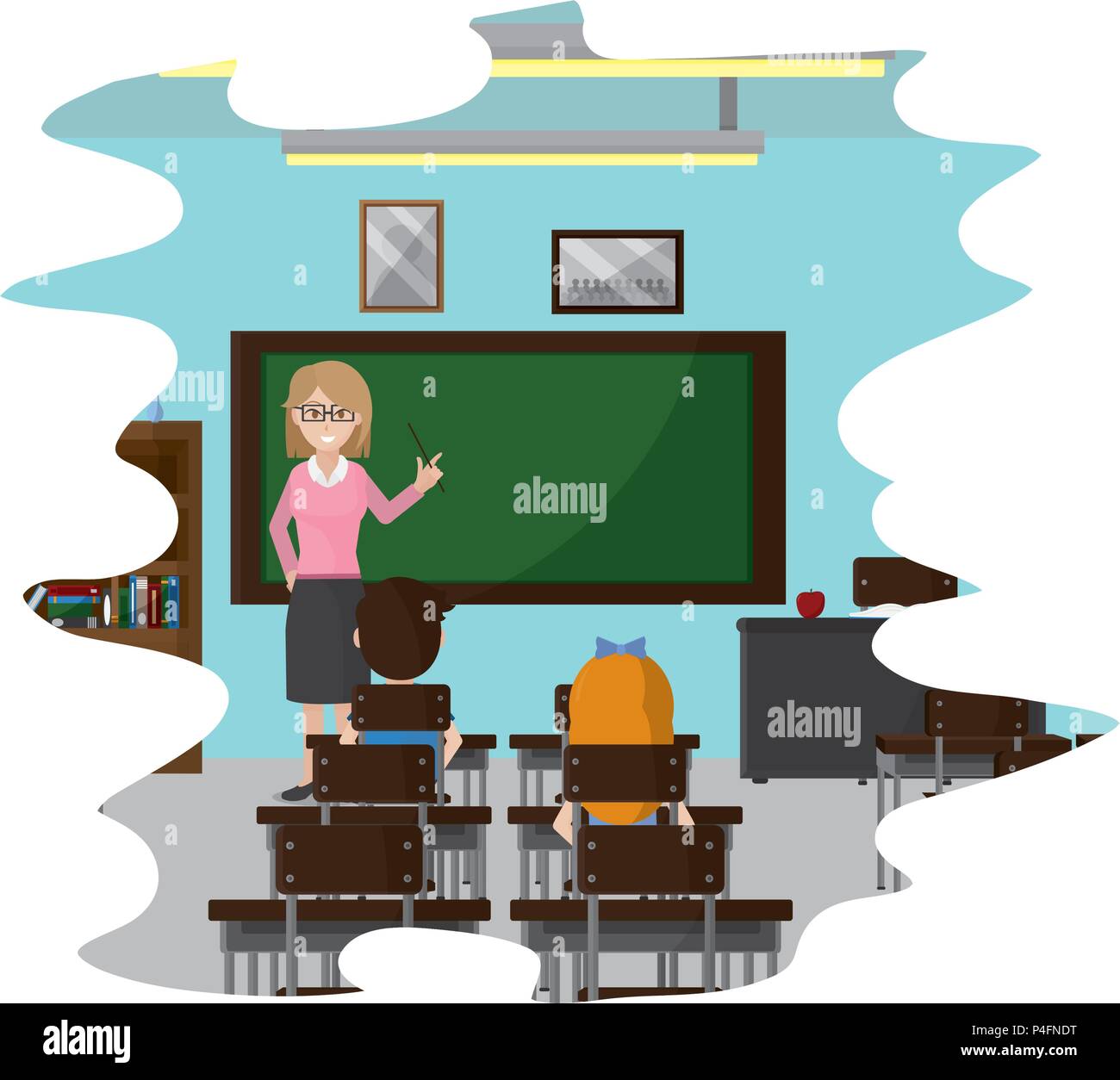 High school teacher classroom students Stock Vector Images - Alamy