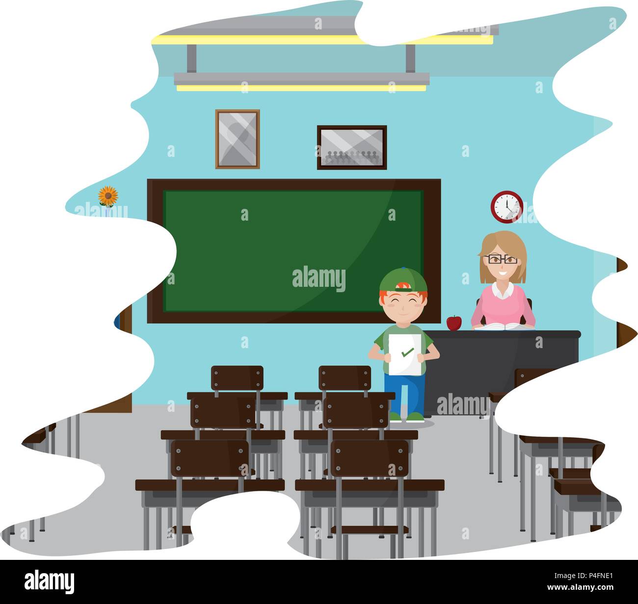 Schoolroom test Stock Vector Images - Alamy