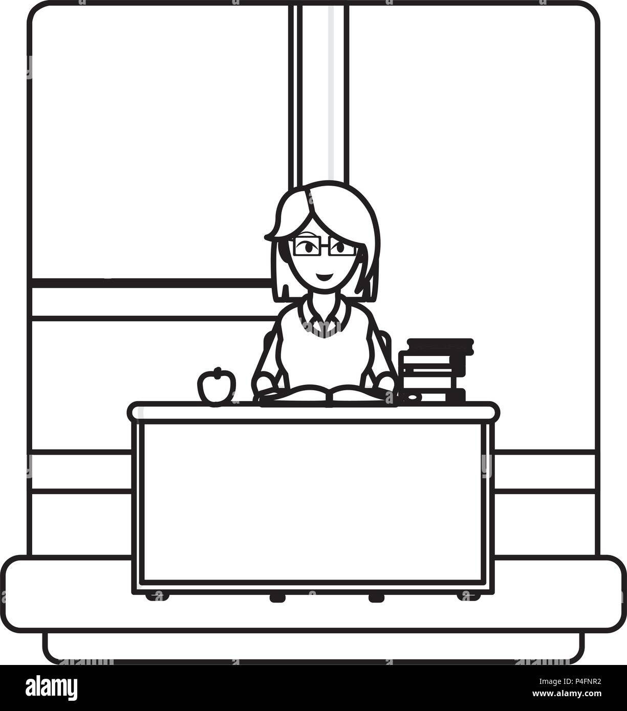 Classroom teacher desk board Black and White Stock Photos & Images - Alamy