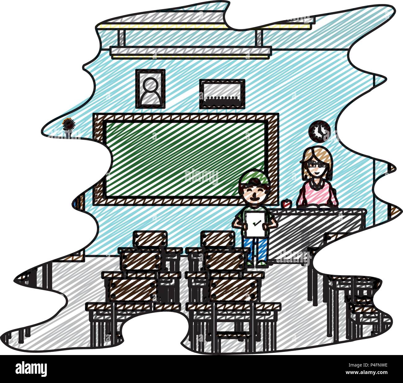 Schoolroom test Stock Vector Images - Alamy