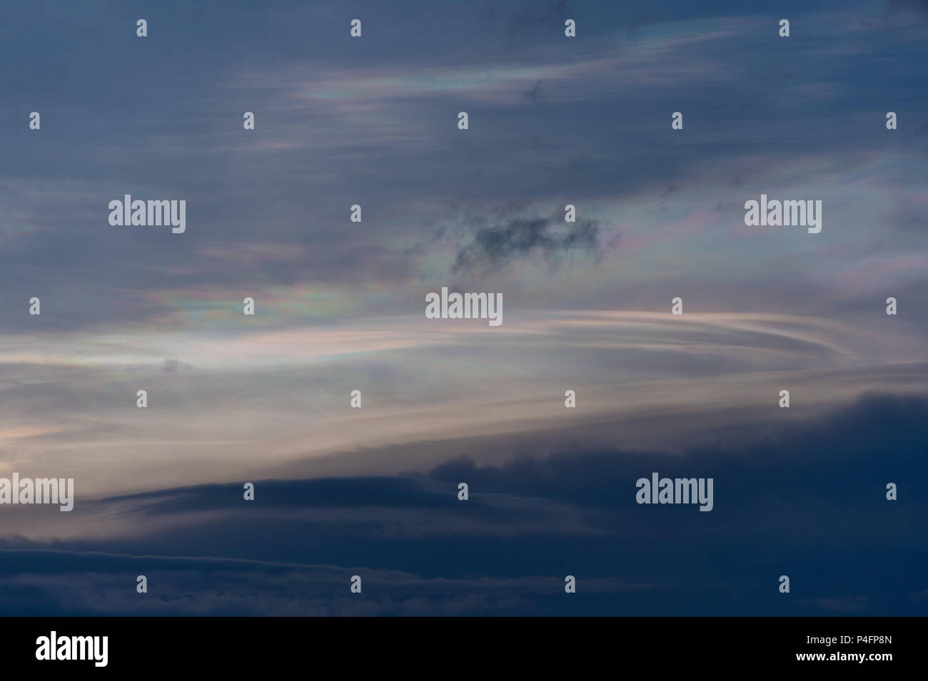 rainbow clouds in the sunset Stock Photo - Alamy