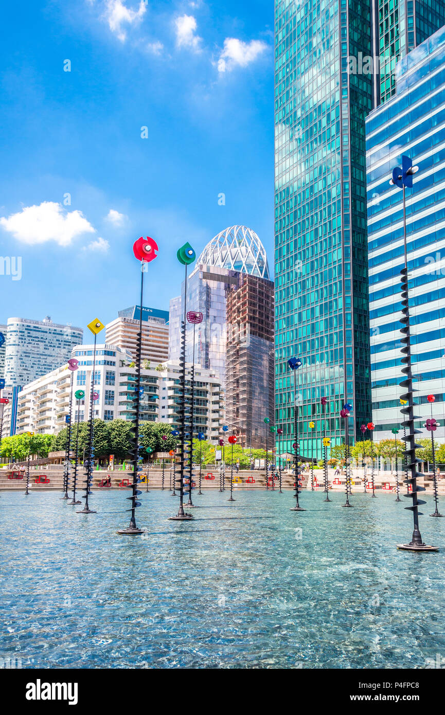 "Le Bassin de Takis" by Greek artist Takis is a colourful piece of art ...