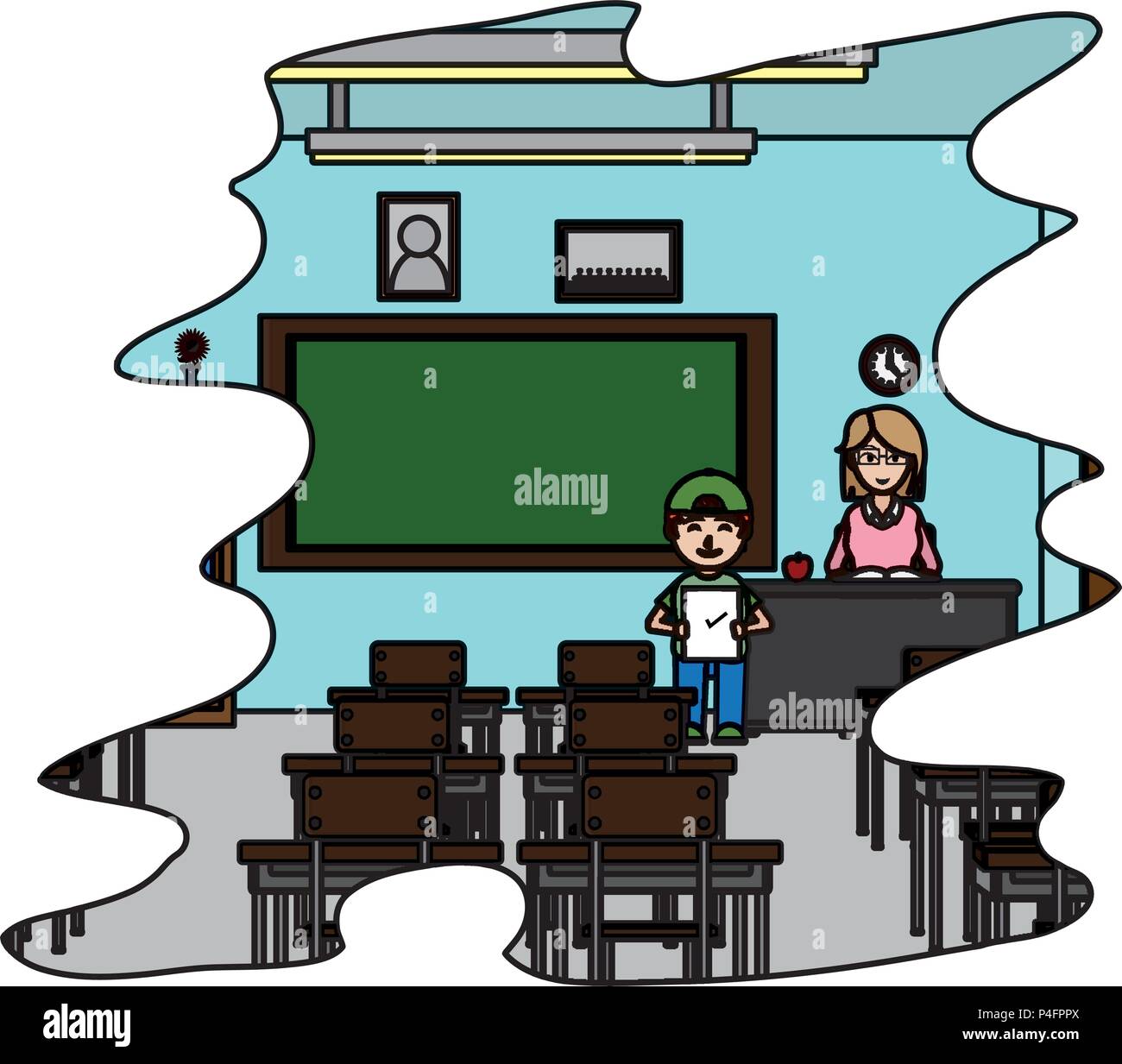 Schoolroom test Stock Vector Images - Alamy