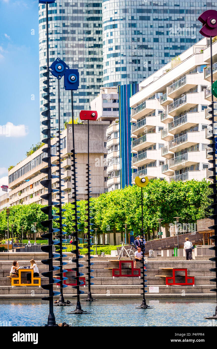 "Le Bassin de Takis" by Greek artist Takis is a colourful piece of art ...