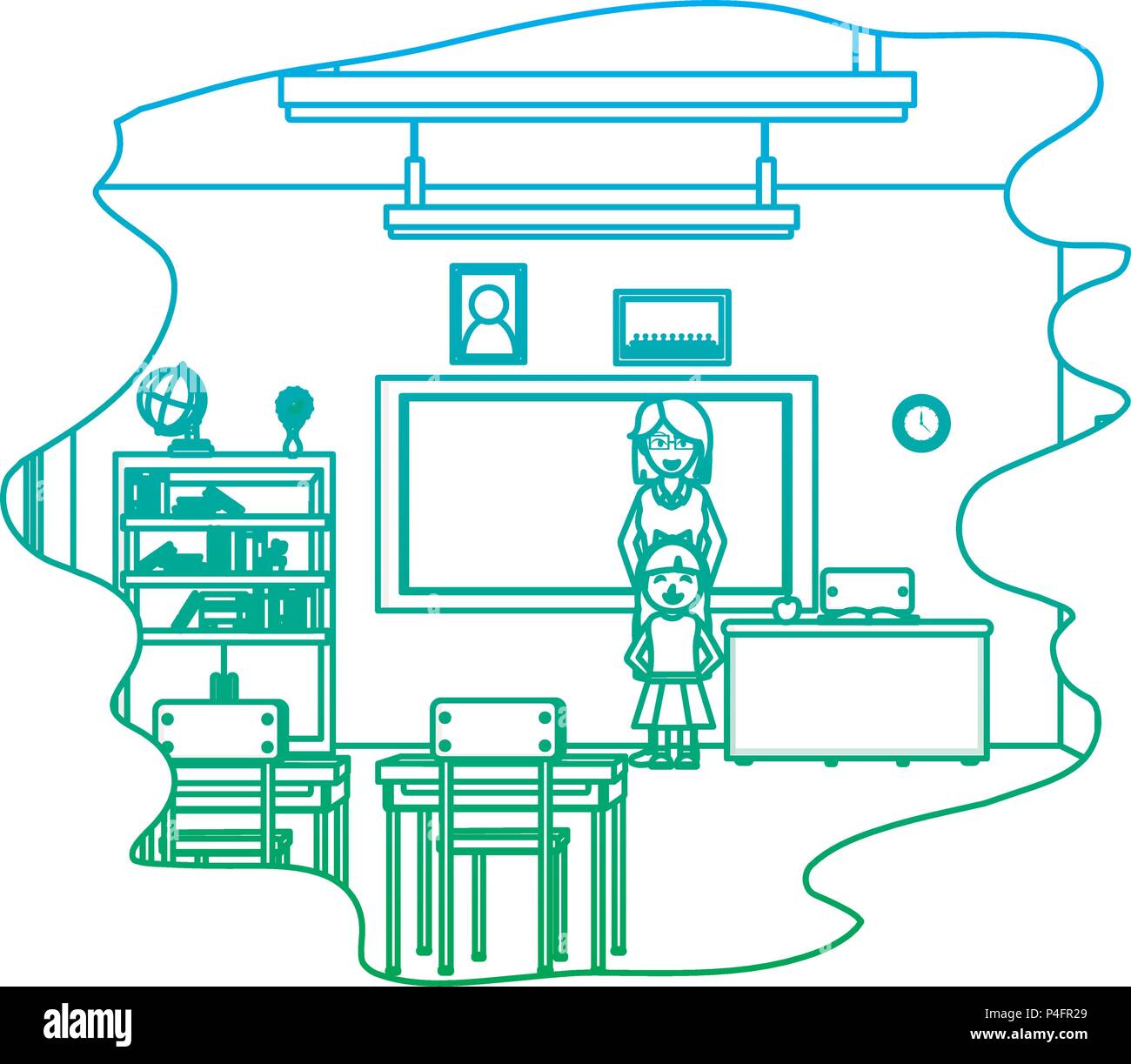 degraded line teacher and student learning in the school classroom ...