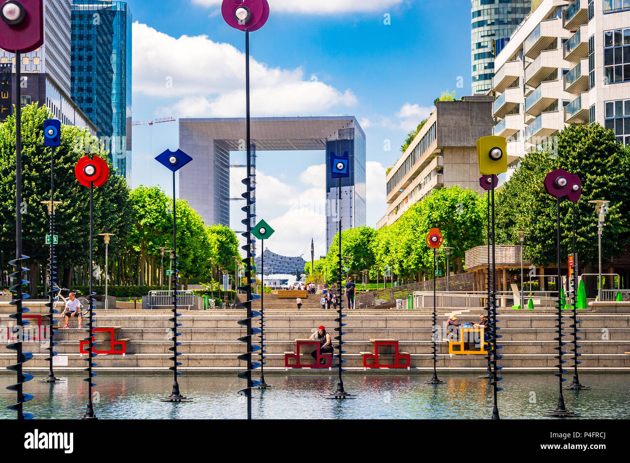 "Le Bassin de Takis" by Greek artist Takis is a colourful piece of art ...