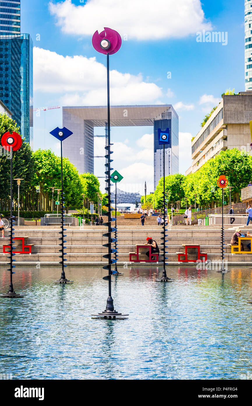 "Le Bassin de Takis" by Greek artist Takis is a colourful piece of art ...