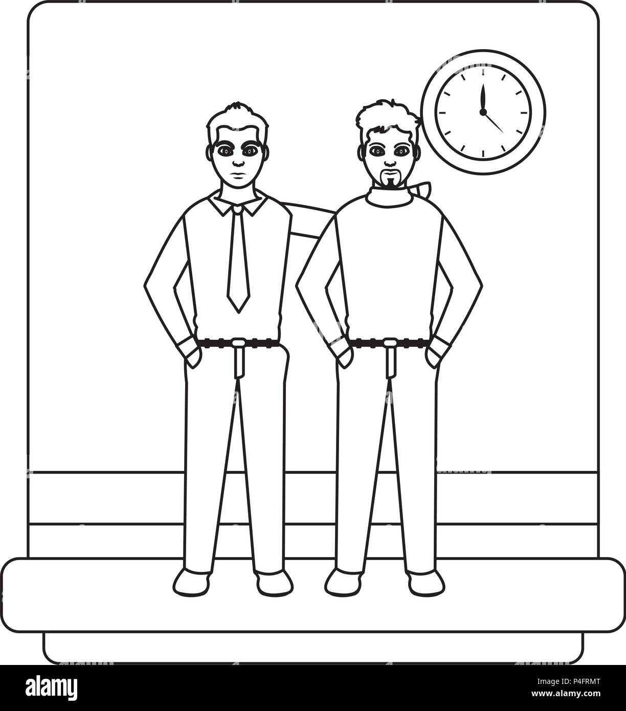 line businessmen professional executive job success Stock Vector Image ...