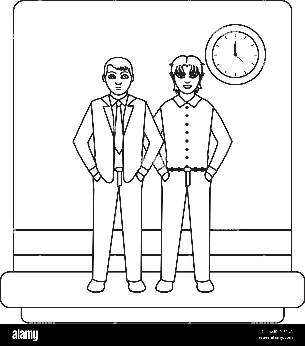 line businessmen professional executive office success Stock Vector ...
