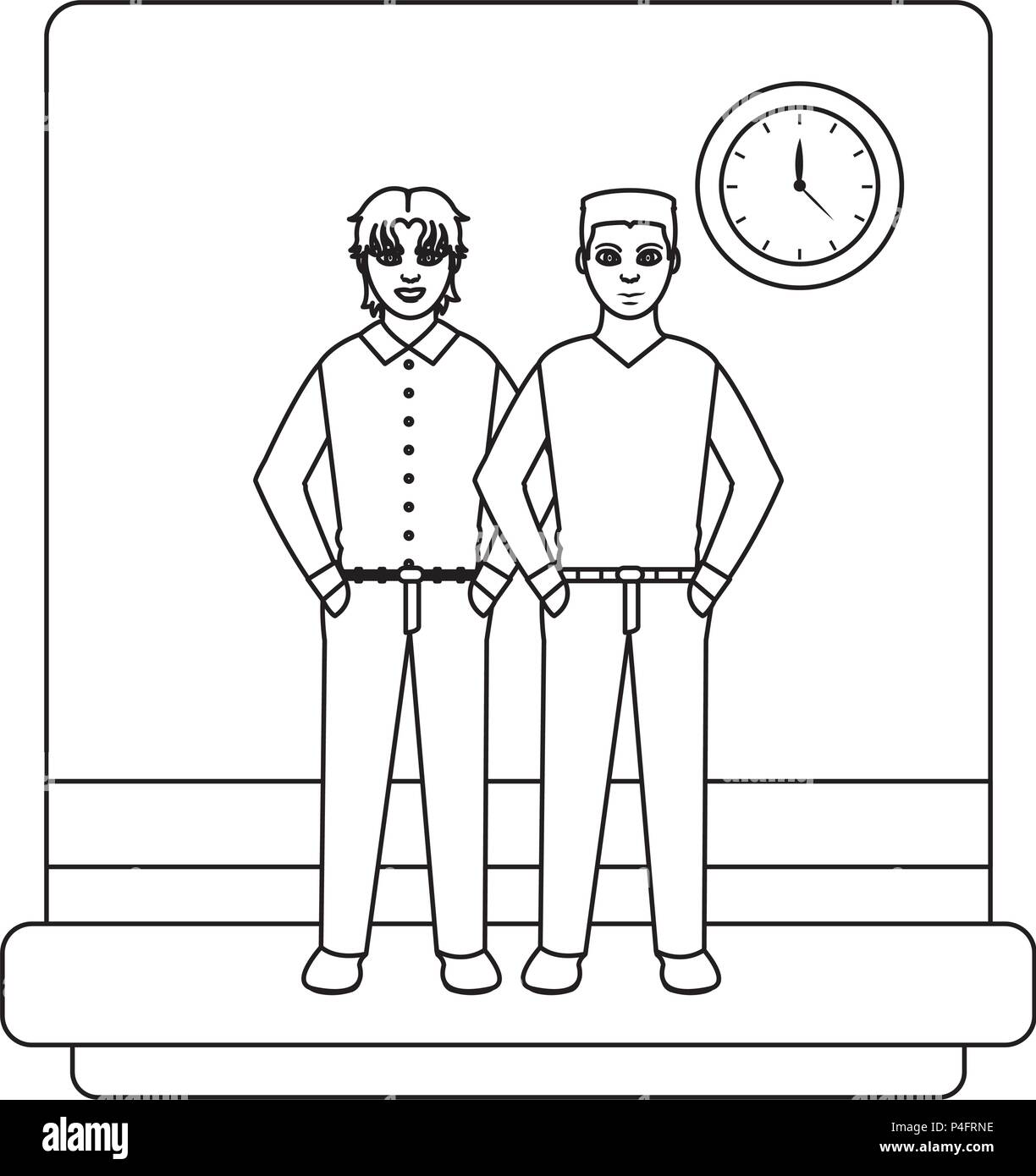 line businessmen professional executive project success Stock Vector ...