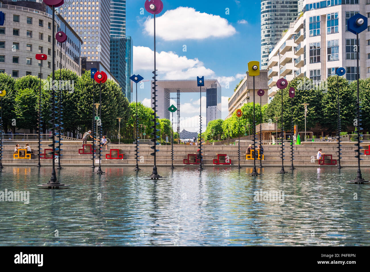 "Le Bassin de Takis" by Greek artist Takis is a colourful piece of art ...